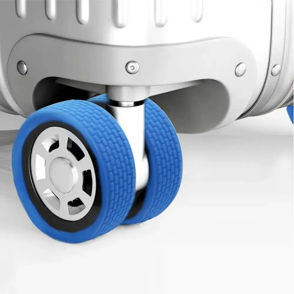 8-Piece Silicone Suitcase Wheels Protection Cover Set, Silent Noise ...