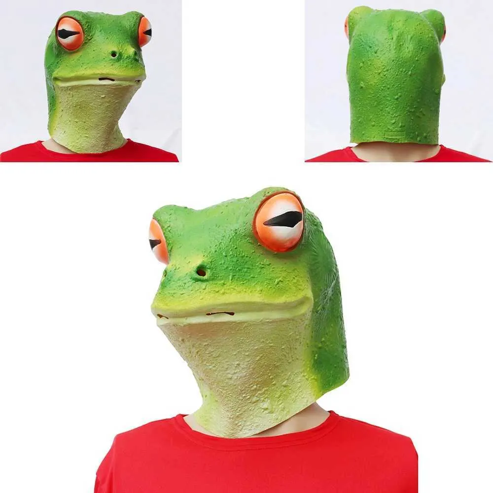 Lovely Cosplay Funny Christmas Halloween Mask Animal Frog Eye Mouth ...