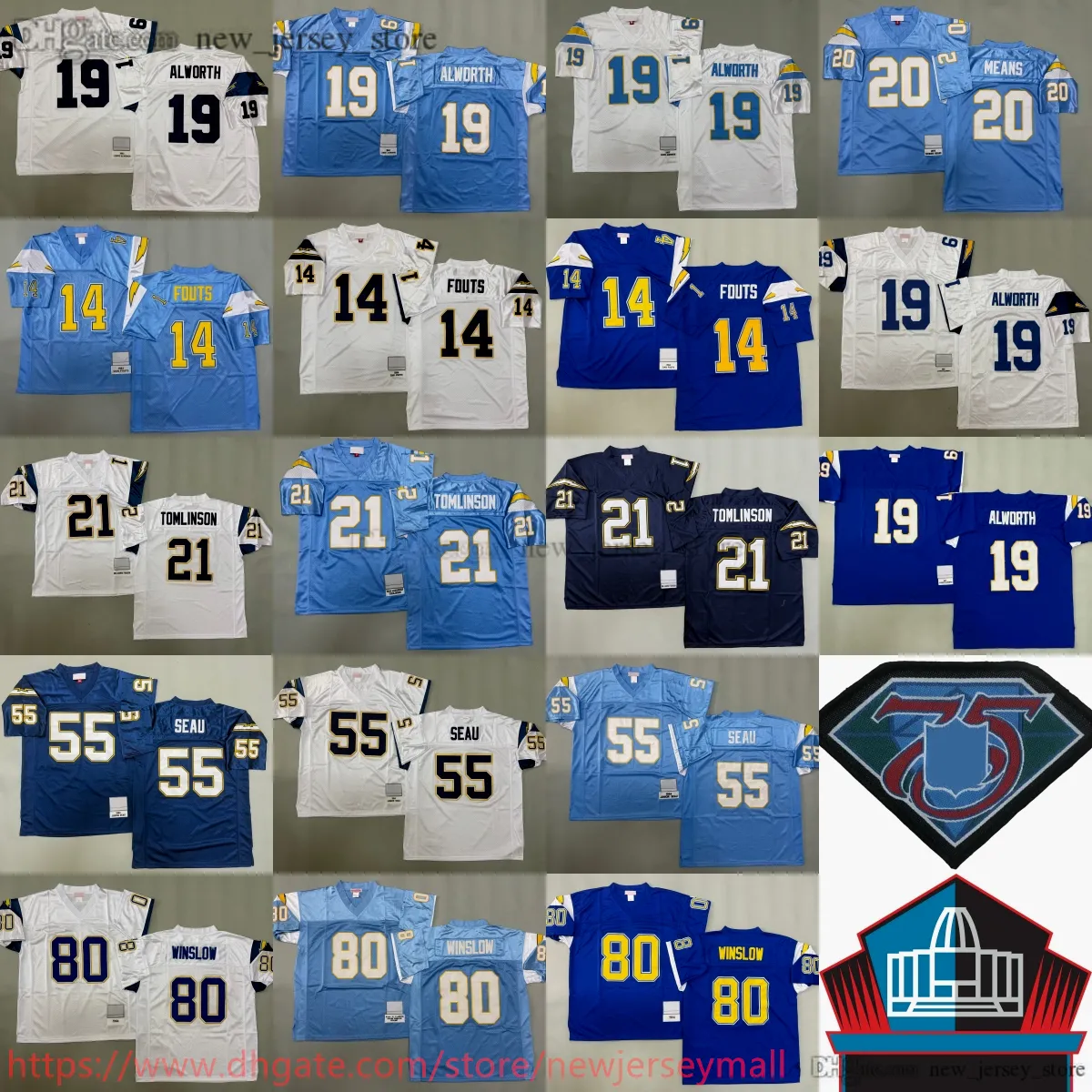 1994 Throwback Football 55 Junior Seau Jersey Vintage... From New ...