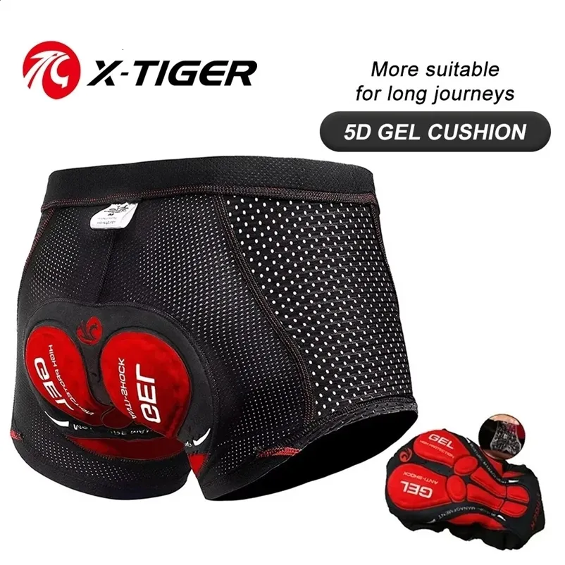X-Tiger Men's Cycling Underwear Shorts with 5D Gel Pad, Breathable Non ...