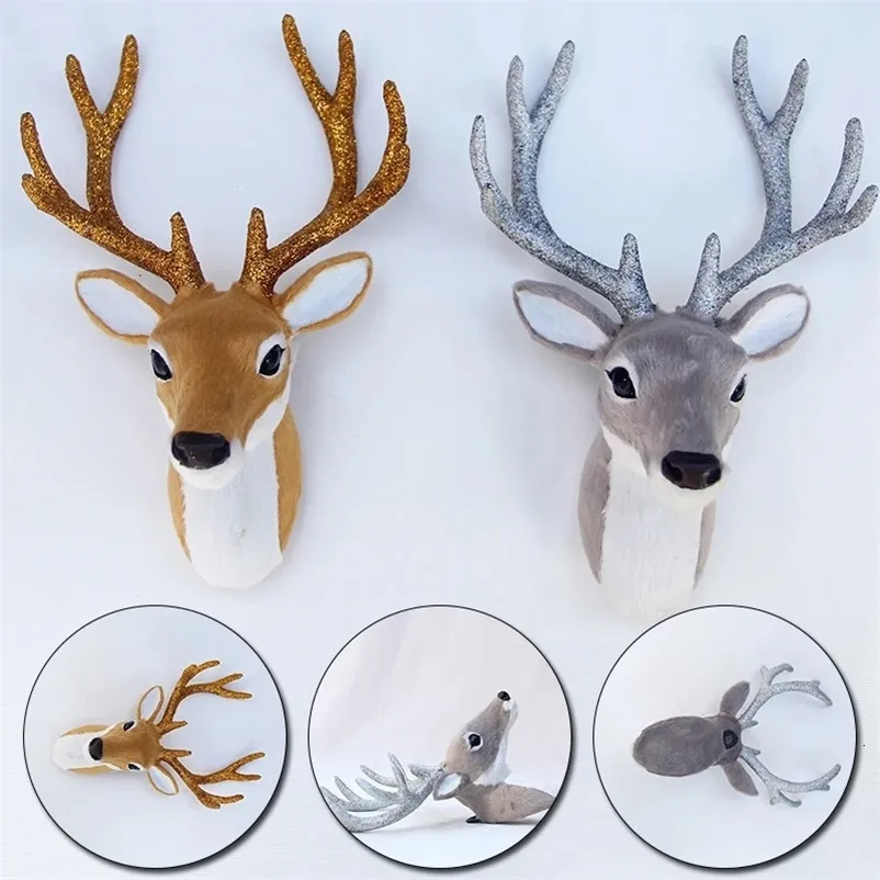 Simulation Plush Reindeer Head Wall Mount Realistic... From Guan10, $9. ...