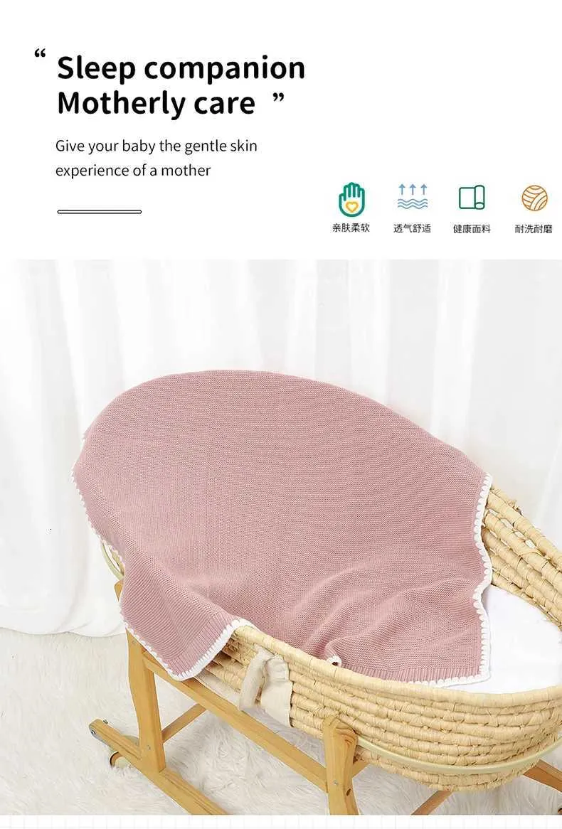 Baby Knitted Blanket for Newborn Boy or Girl, 90 x 70 cm Plaid Infant ...