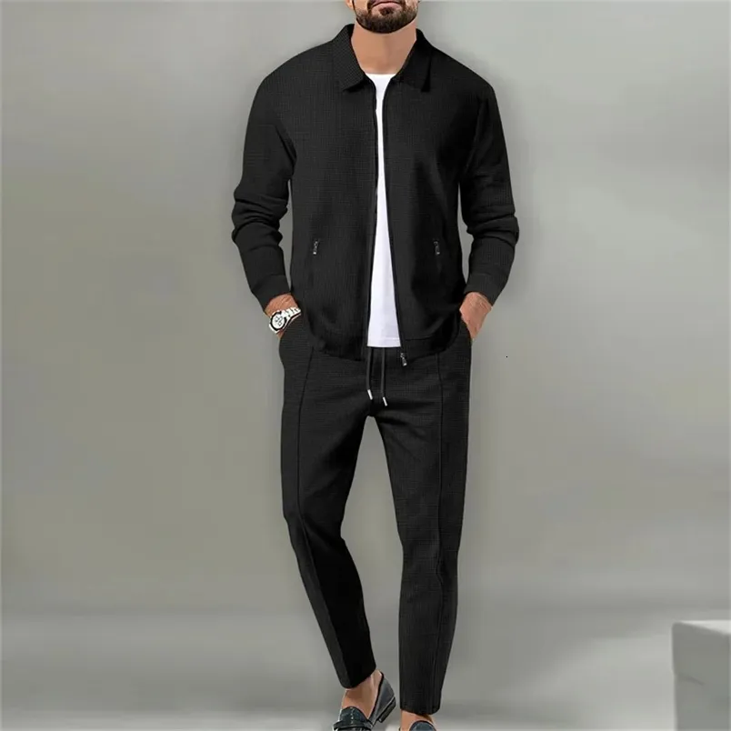 High Quality Men's Zipper Open Collar Men's Nylon Running Suits Autumn ...