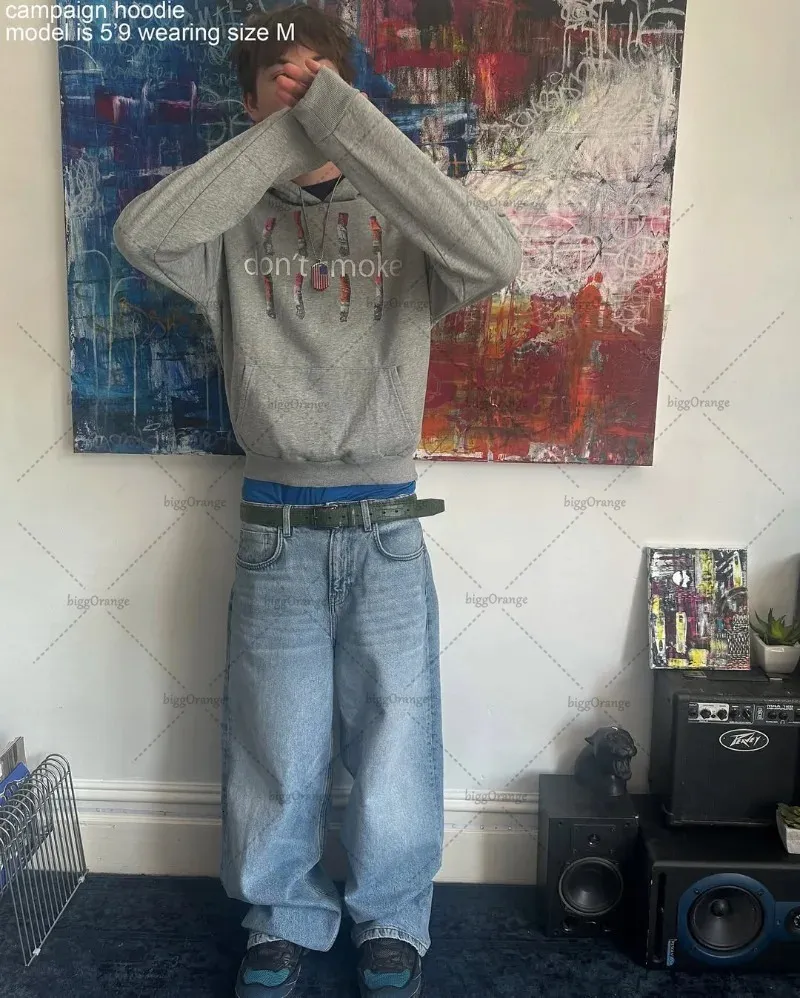 Oversized Sweatshirt for Men and Women, Casual Retro Letter Cartoon ...