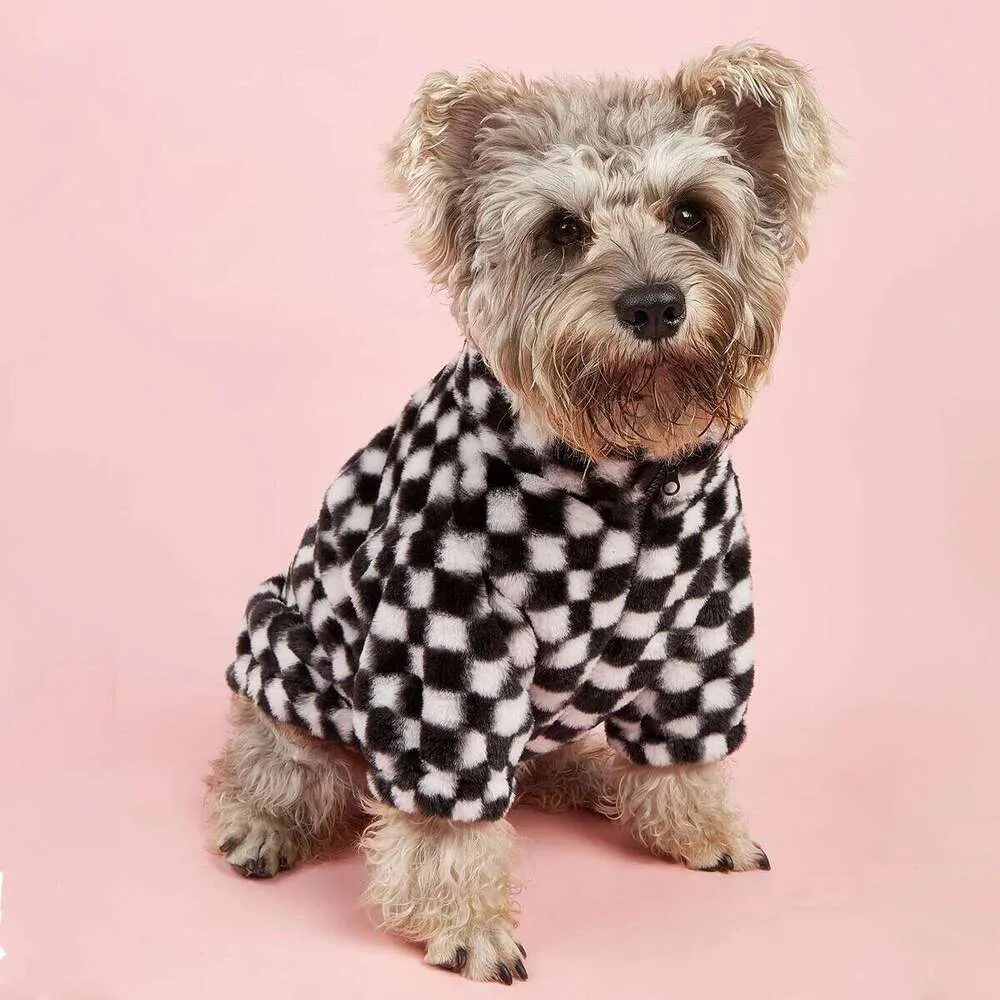 Dog Clothes Designer Winter Coat Plush Warm Plaid... From Chicpet, $19 ...