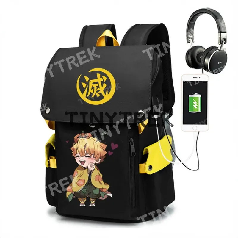 Anime Demon Slayer Agatsuma Zenitsu Bowser Backpack ... From Tinytrek ...