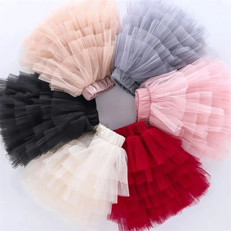 Girls' 6-Layer Tulle Tutu Skirt with Elastic Waist, Layered Skirt for ...