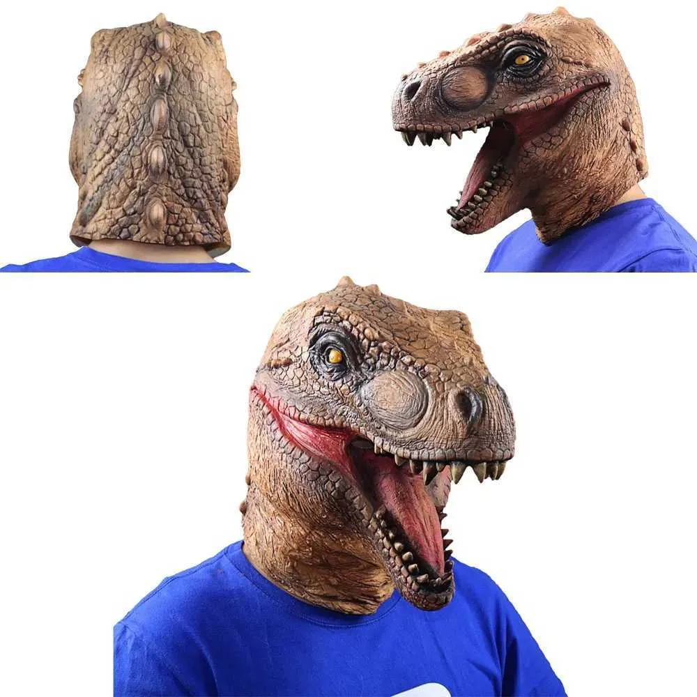 Adorable 100% Cotton Dinosaur Mouth Jurassic Park Head Mask For ...