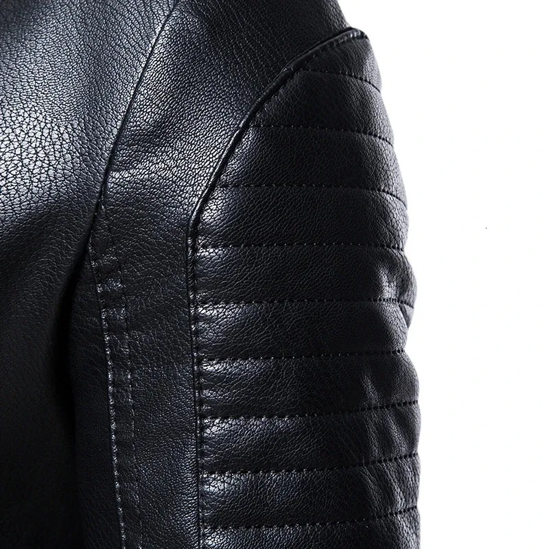 Leather Jacket: Men's Autumn Winter Vintage Motorcycle Lapel Waterproof ...