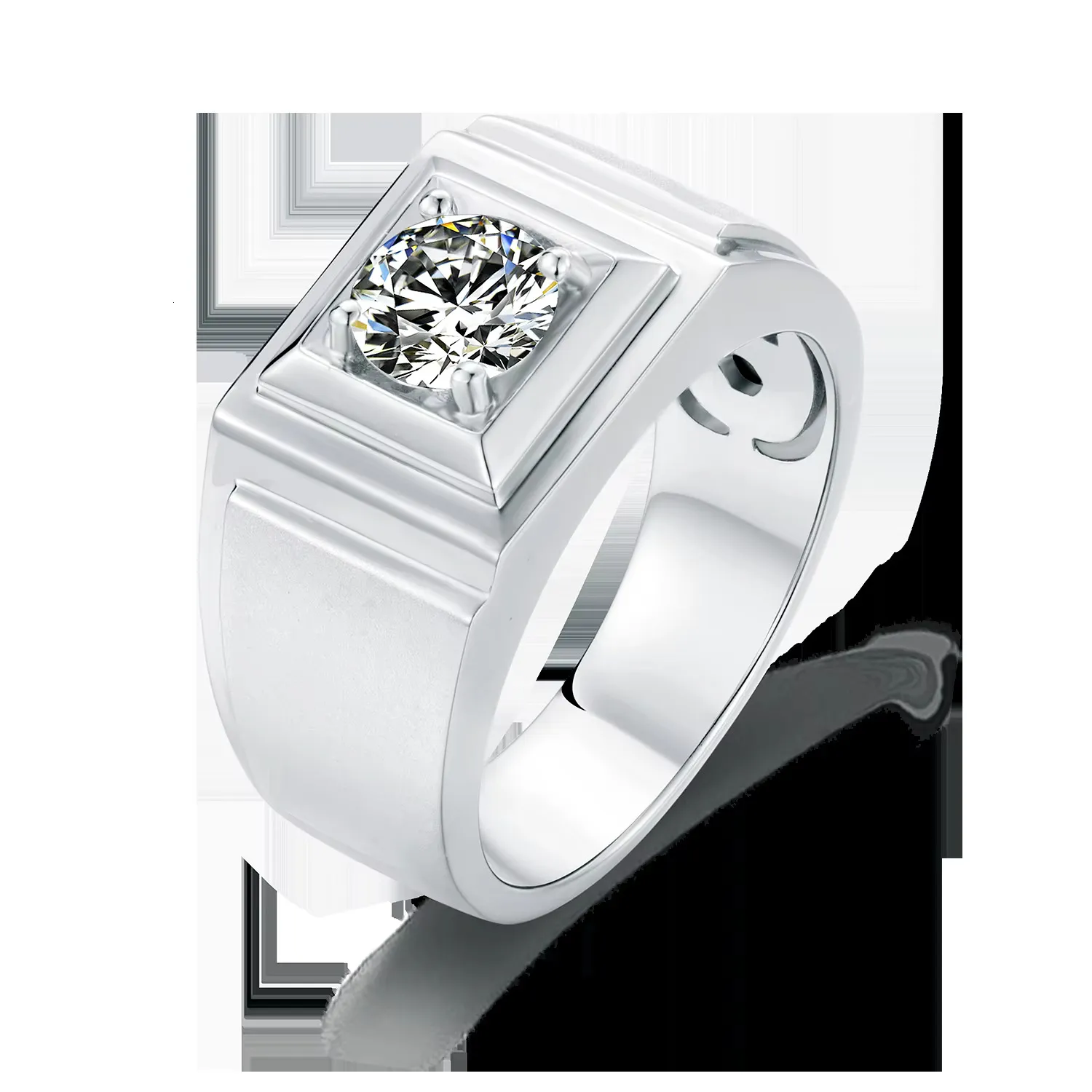 High Quality VVS Moissanite Diamond Wedding Ring Sterling Silver ...