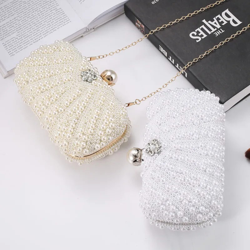 Designer Pearl Bag For Women Elegant Shoulder Crossbody Beaded Handbag ...