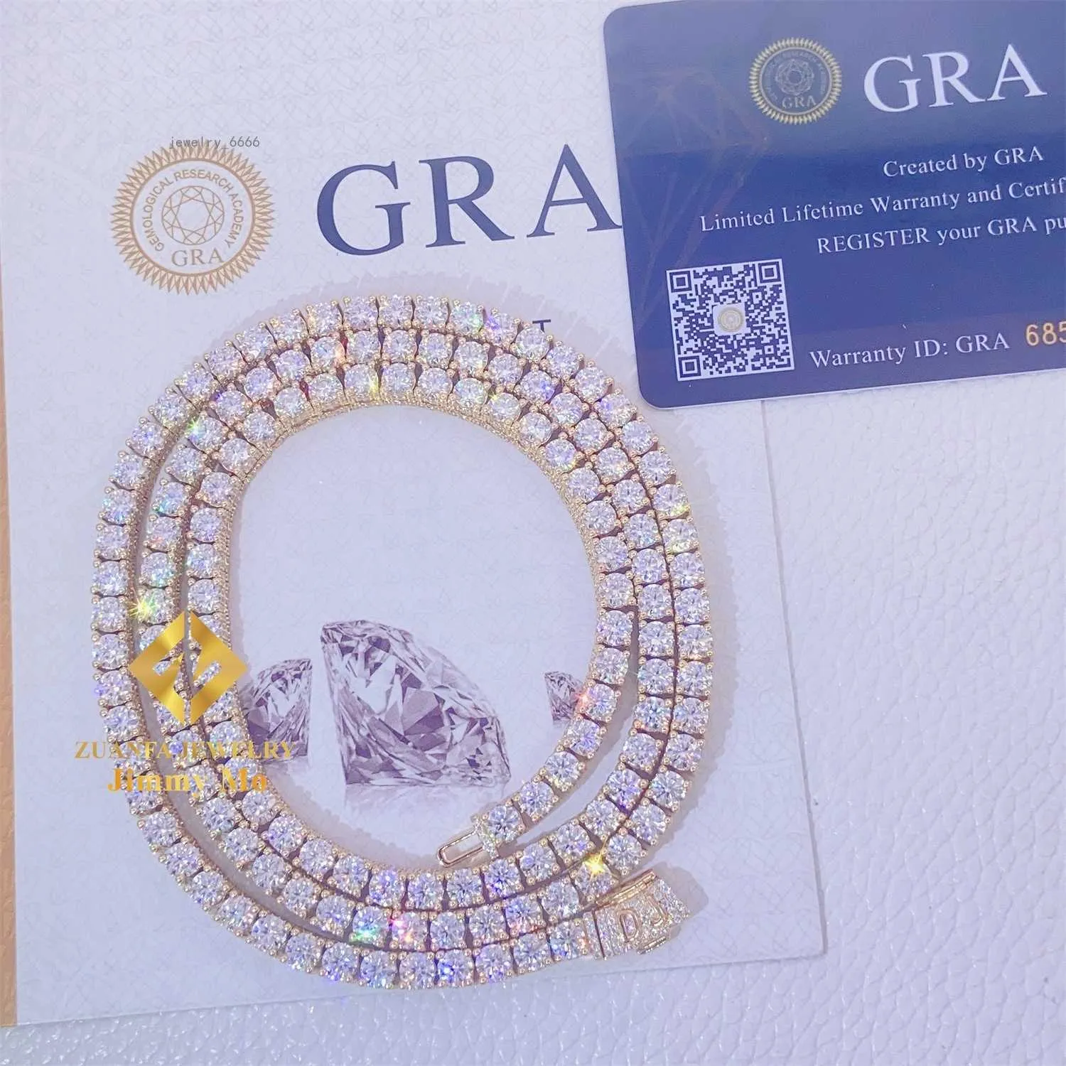 Customized 10k Real Yellow Gold Iced Out Jewelry Hip Hop Chain GRA ...