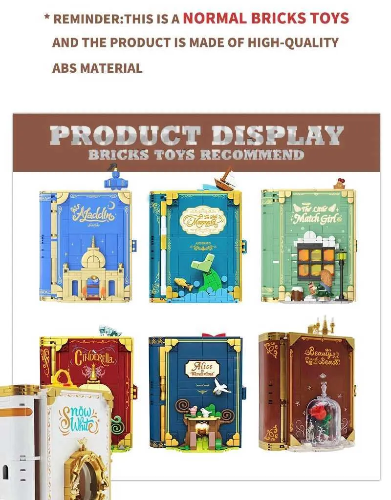 Enchanting Fairy Tale 3D Storybook Building Blocks - Cute Princess ...