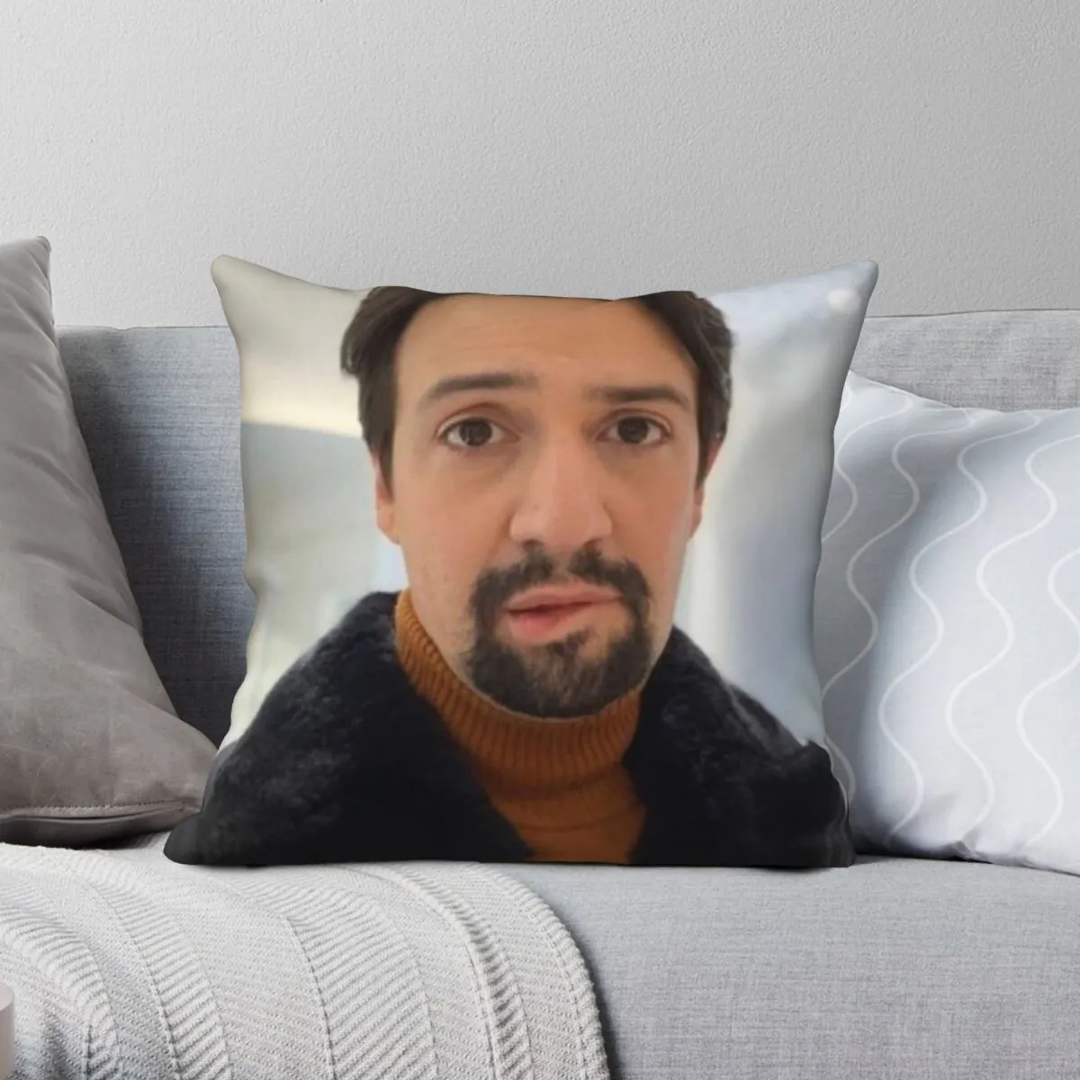 Lin Manuel Miranda Lip Bite Pillowcase Decorative Square Cushion Cover ...