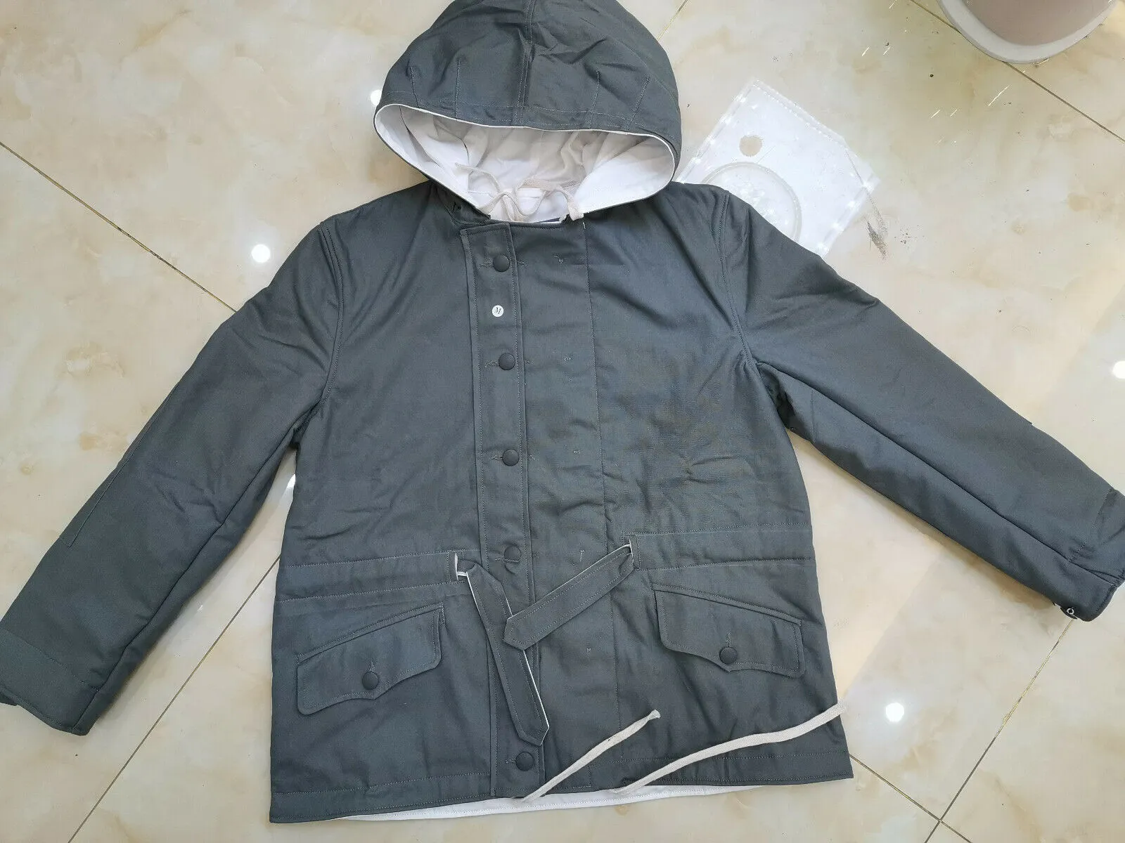 WW2 German Army Mouse Grey Winter Reversible Cotton Parka Military ...