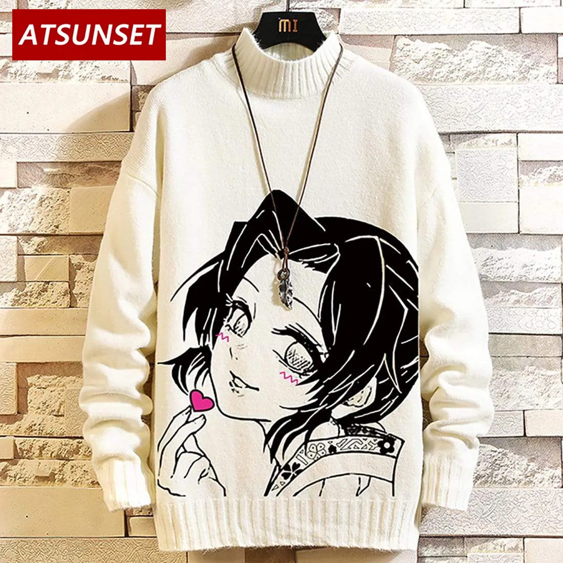 Anime Girl Demon Slayer Kochou Shinobu Sweater No 15 Vintage Style Hip ...