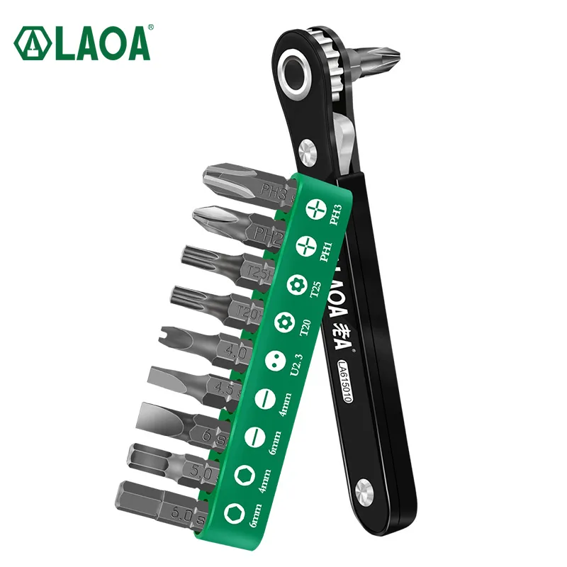LAOA 10 In 1 Ratchet Screwdriver Set S2 Screwdrivers Forward And ...