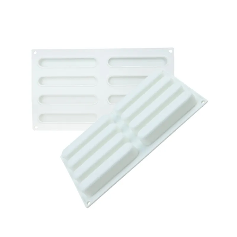 Wholesale White Long Bar Sausage Mousse French Dessert lamb cake mold ...
