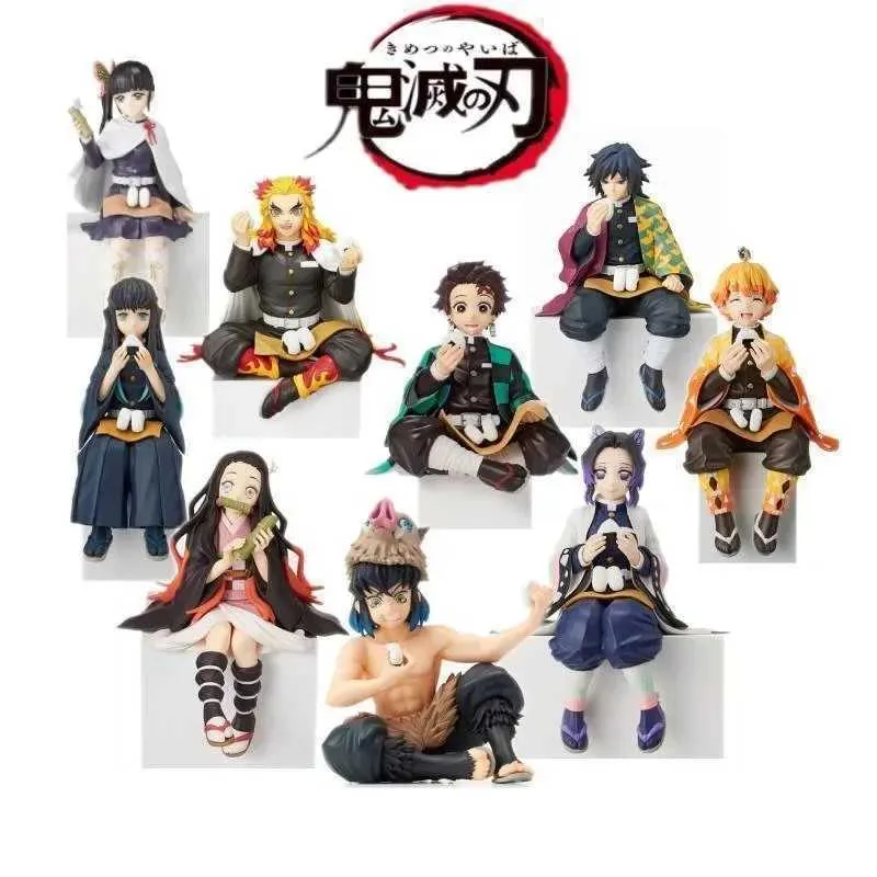 Demon Slayer Anime Kimetsu No Yaiba Action Figure 8cm Plastic Doll Toys ...
