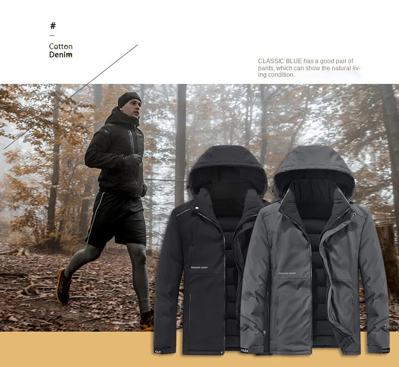 Oversized Down Jacket XL-6XL Hooded Double-Sided Polyester Coat with ...