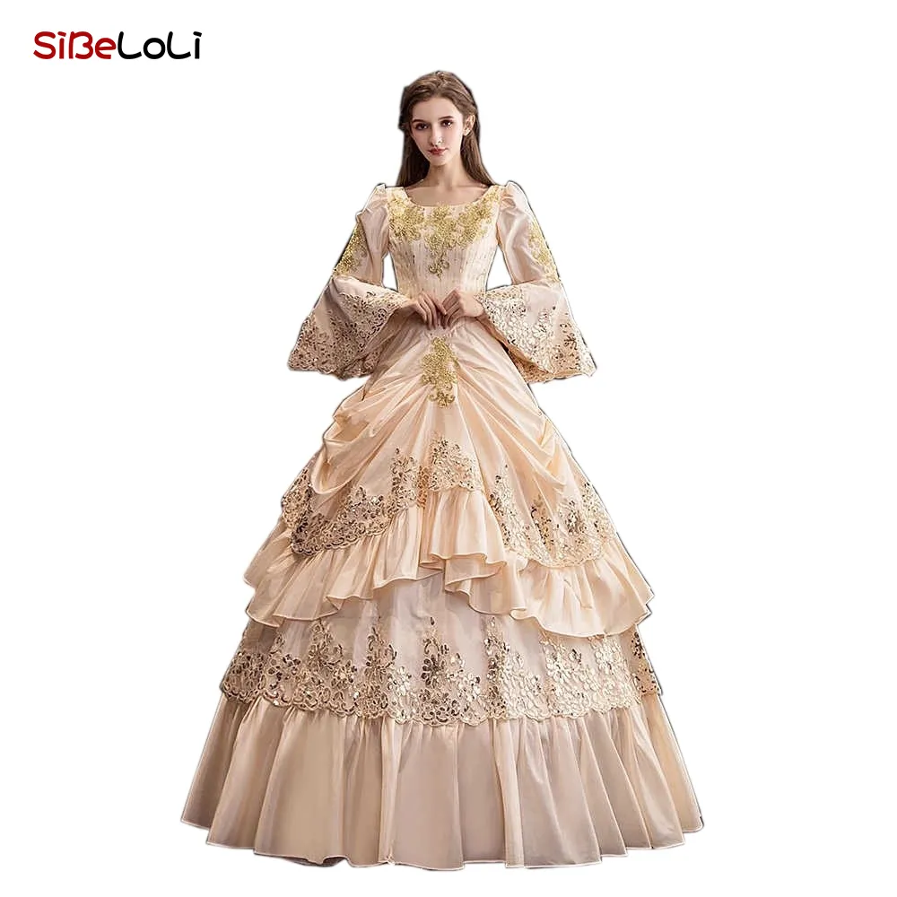 18th Century Renaissance Historical Period Victorian White Dress Gown ...