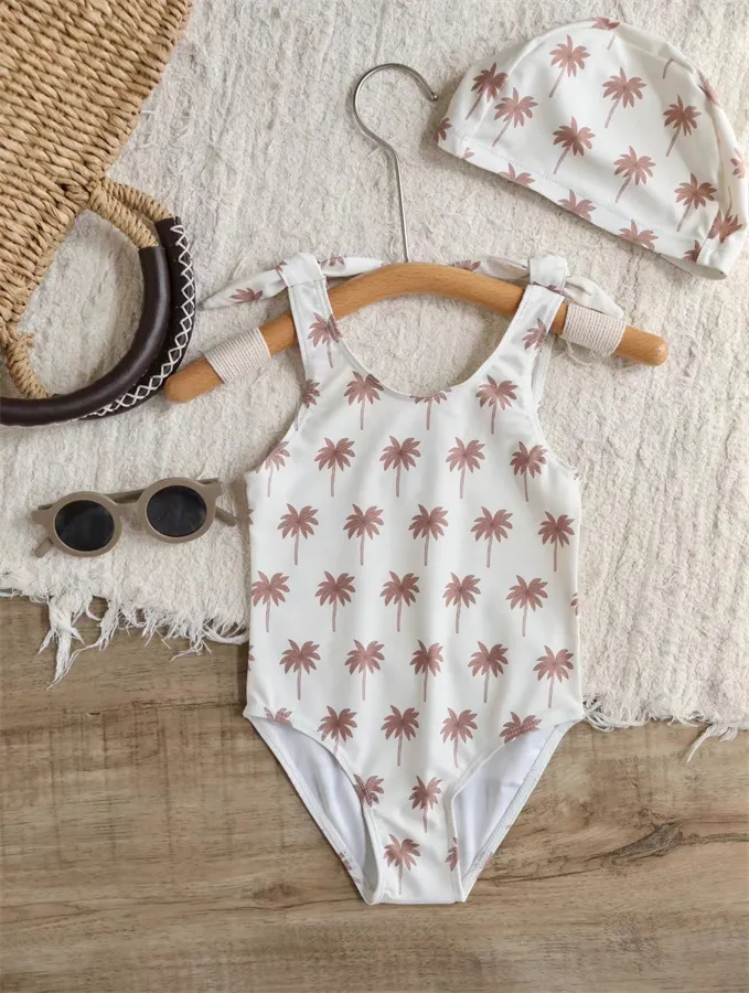 Childrens Swimsuits Adorable Summer Baby Sunblock Halter Top One Piece ...