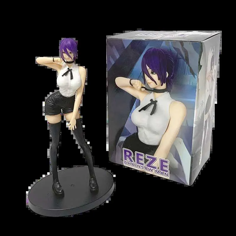 19CM Chains Man Anime Figure Chains Man Reze Figure Standing Anime ...