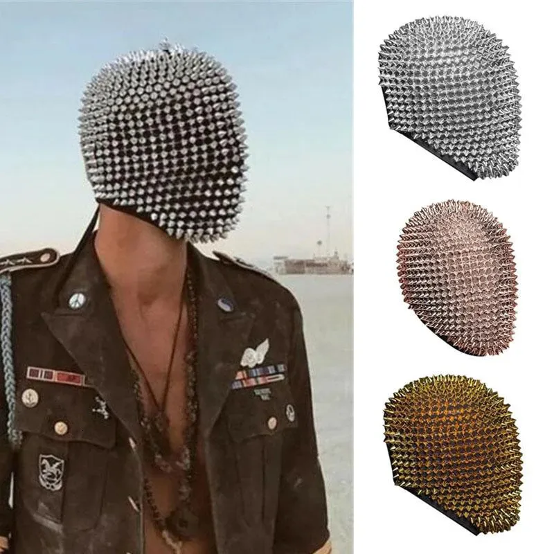 Spike Studded Latex Full Face Cosplay Novelty Helmets Durian Head For ...