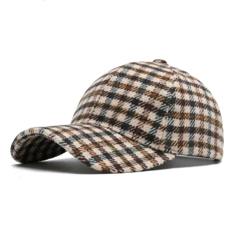 Vintage Wool Baseball Cap: Classic Plaid Newsboy Cap For Men And Women ...