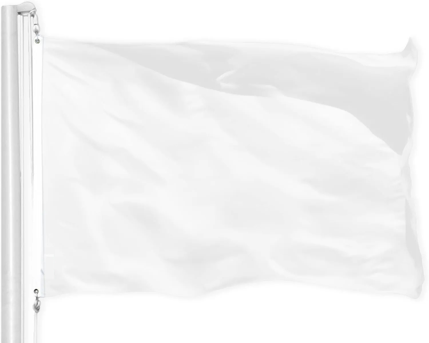 DIY Double Stitched Solid White Flag With Brass Grommets 3x5 FT ...