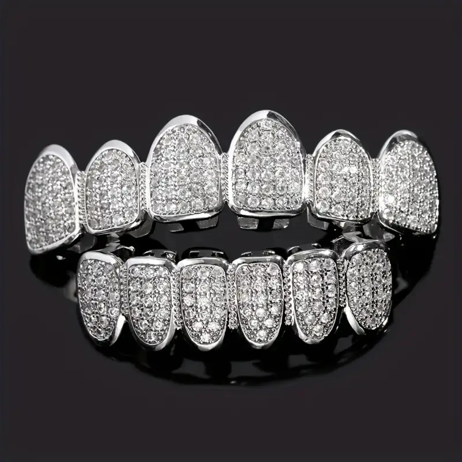 Gold Grillz Teeth: Fashionable Dental Jewelry Set For Top & Bottom ...