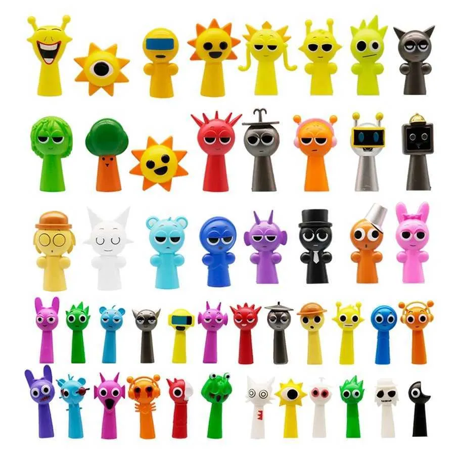 Sprunki Bongo Set 7cm Anime Manga Collectible Model Toys For Kids ...