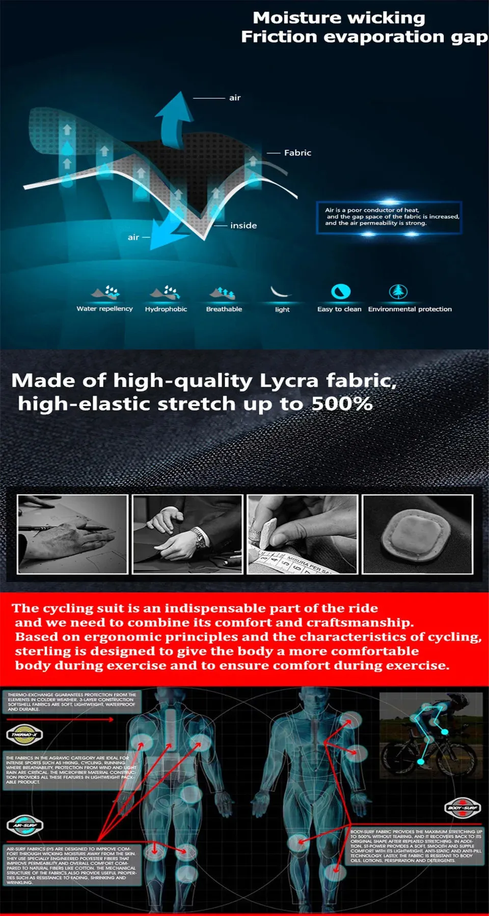 UAE Winter Thermal Fleece Cycling Jersey Set for Men, MTB Clothing ...