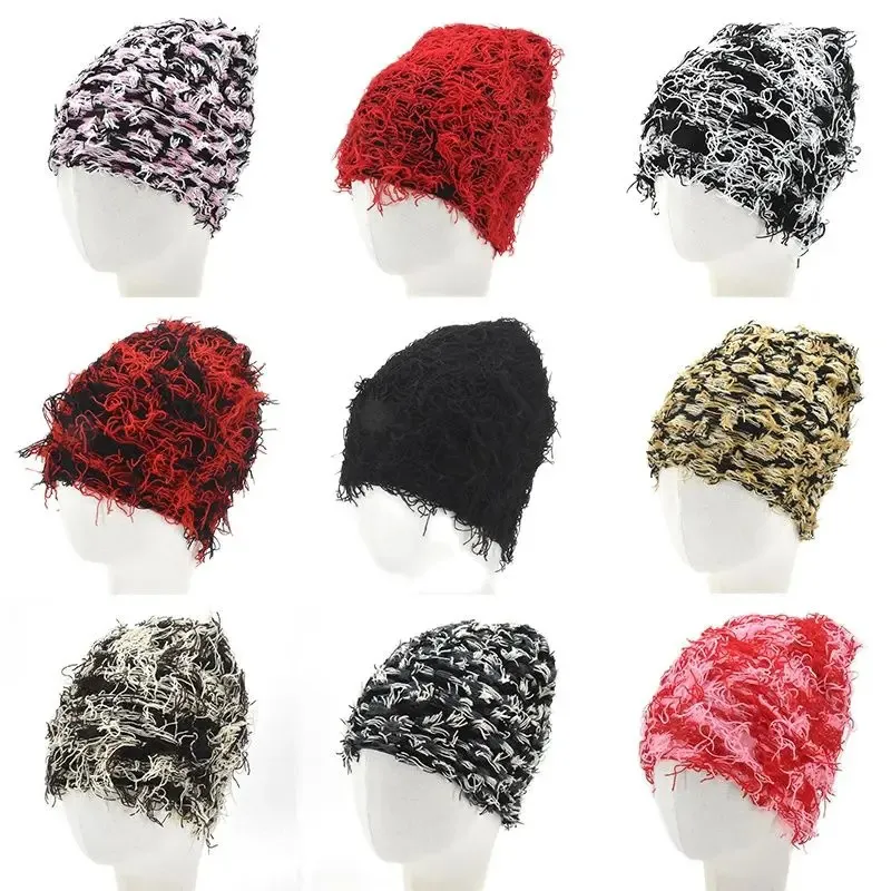 Hip Hop Balaclava Distressed Knitted Silk Cap Mask for Men and Women ...