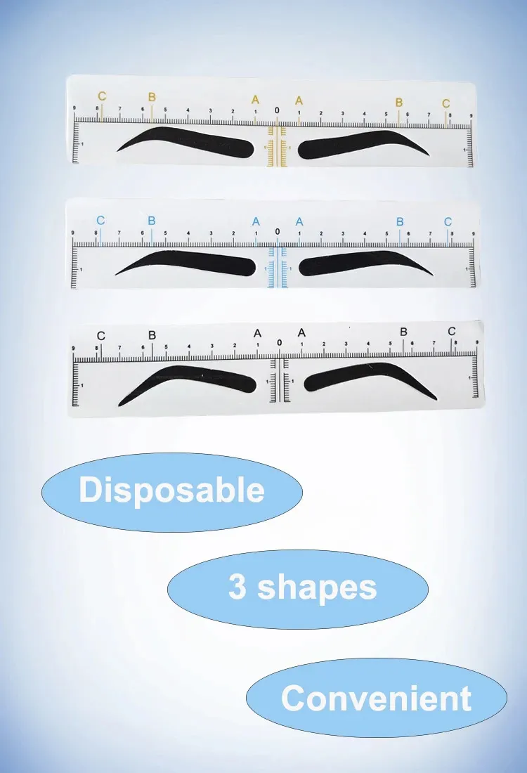 Airbrush Eyebrow Sticker Microblading Eyebrow Stencil Brow Ruler ...