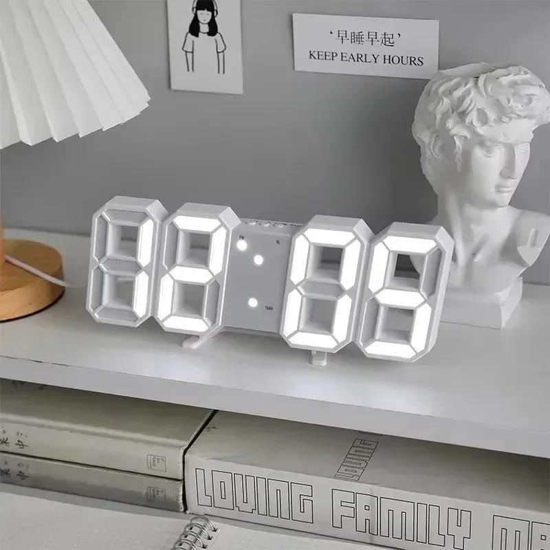 Multifunctional 3D LED Digital Digital Clock With Seconds With USB ...
