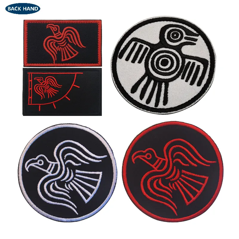 Rare Norse Viking Raven Patch Runes Odin God Of War Patches Fastener ...