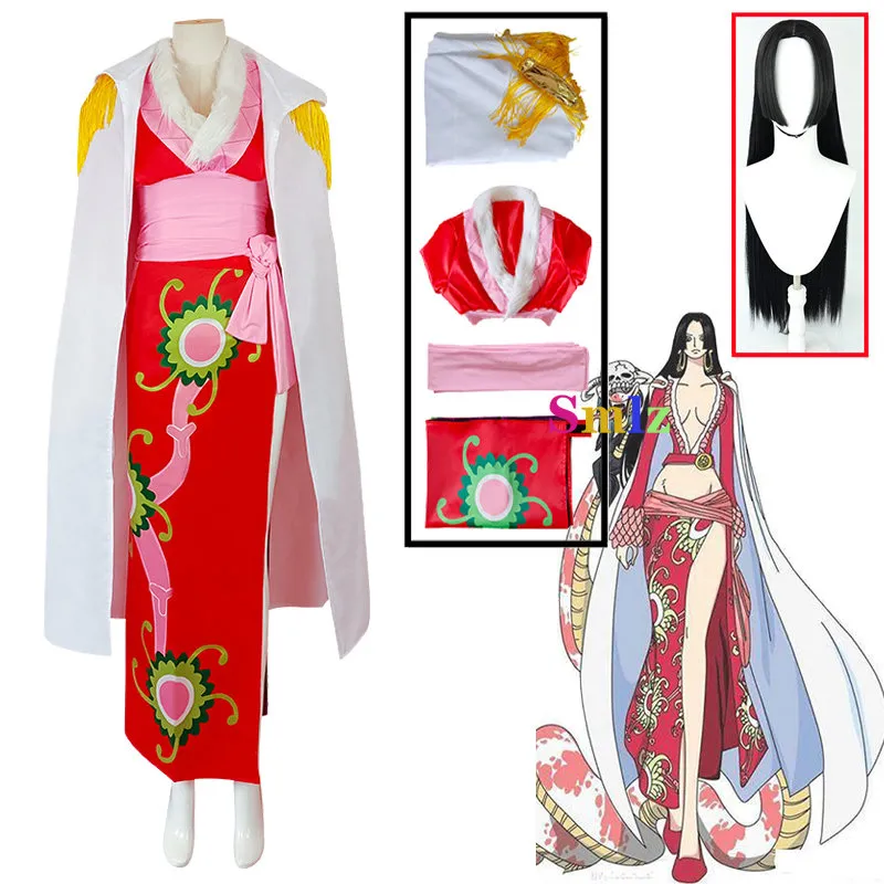 Boa Hancock Cosplay Kimono Anime Cloak Nezuko Cosplay Full Set For ...