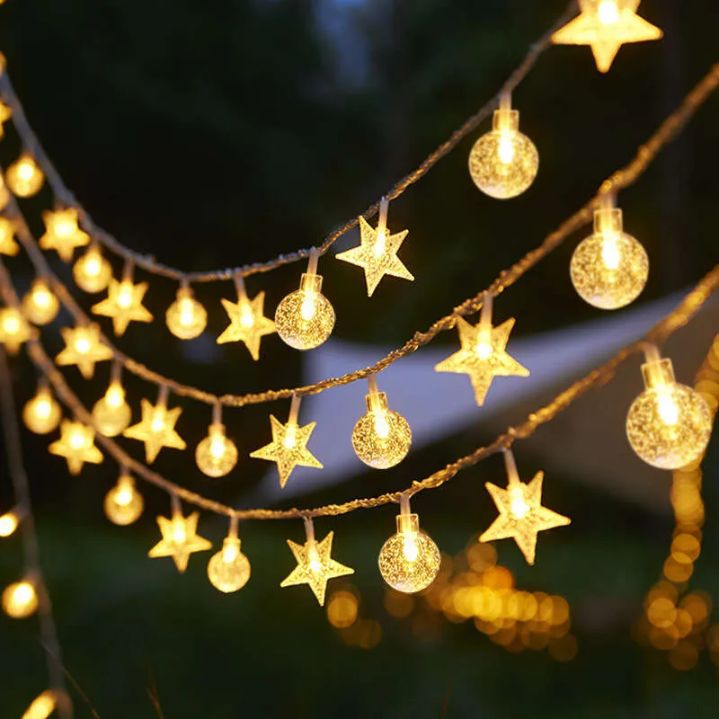 Waterproof Solar LED Bubble String Lights For Outdoor Courtyard ...