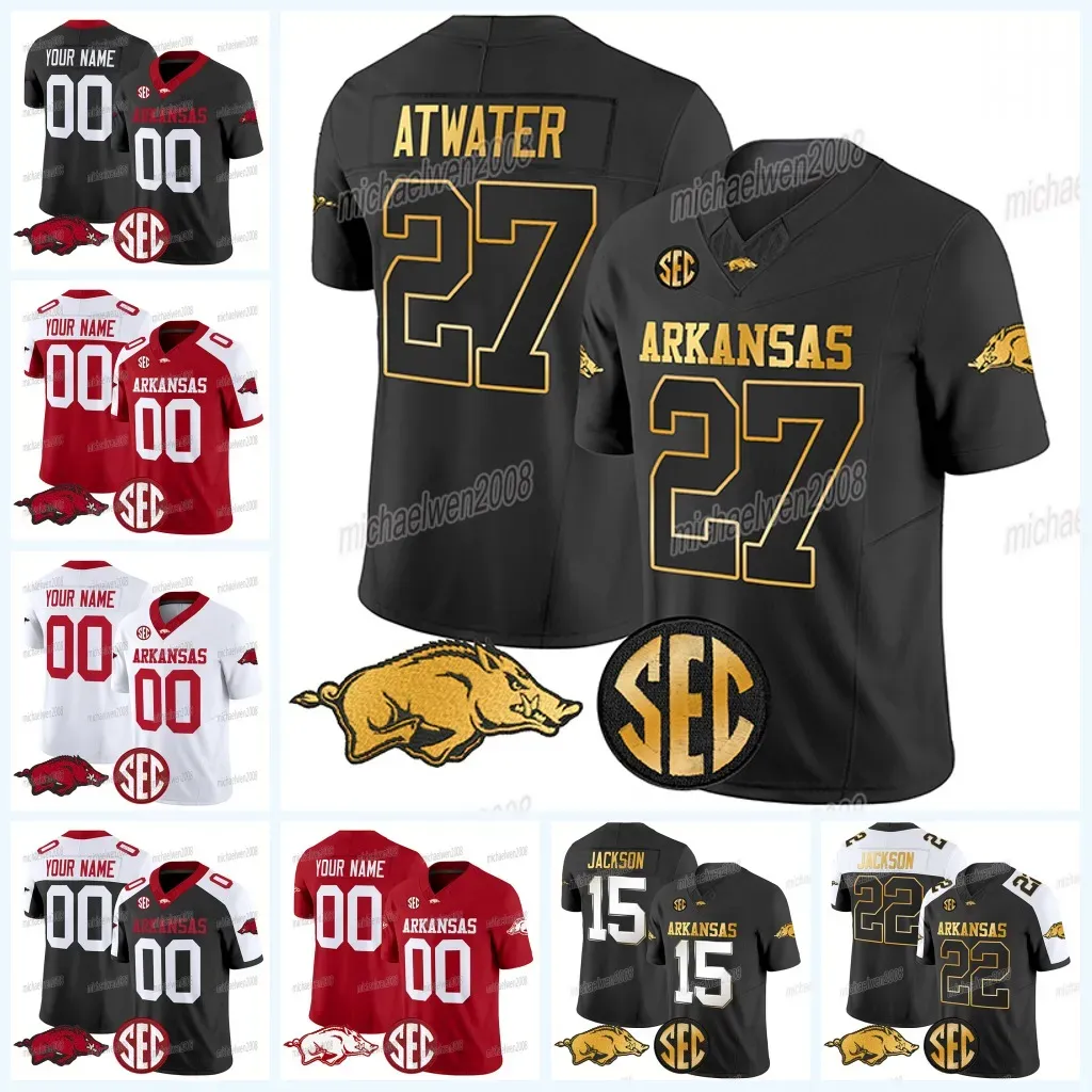 Razorback 2024 25 Personalized Football Shirts Armstrong, McFadden ...