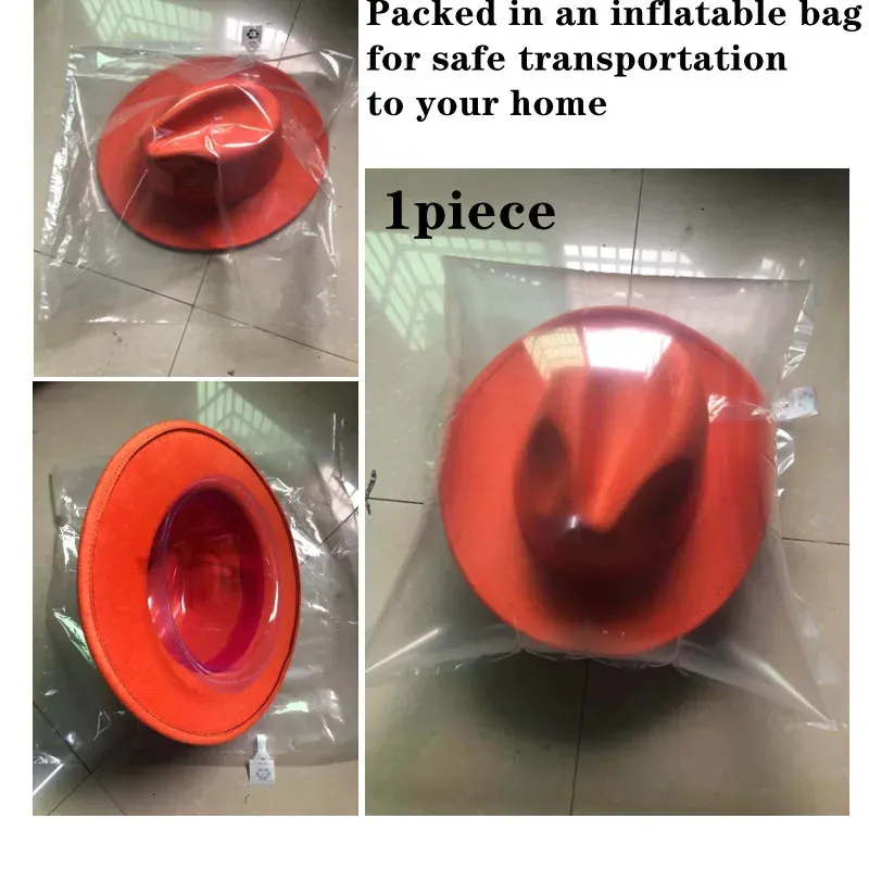 Oversized Wool Fedora Hat - 4cm High, 15cm Wide Brim, Flat Top ...