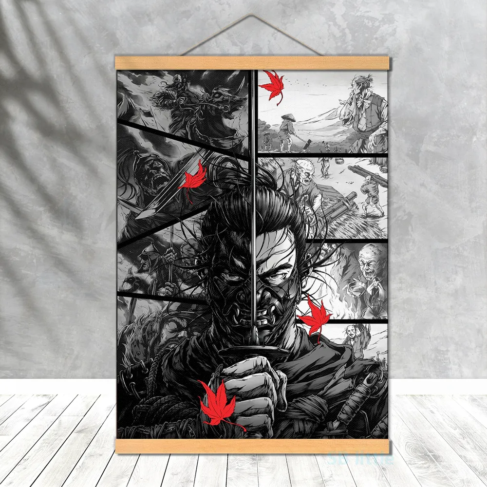 Ghost Of Tsushima Samurai Mange PS5 Video Game Propaganda Posters ...