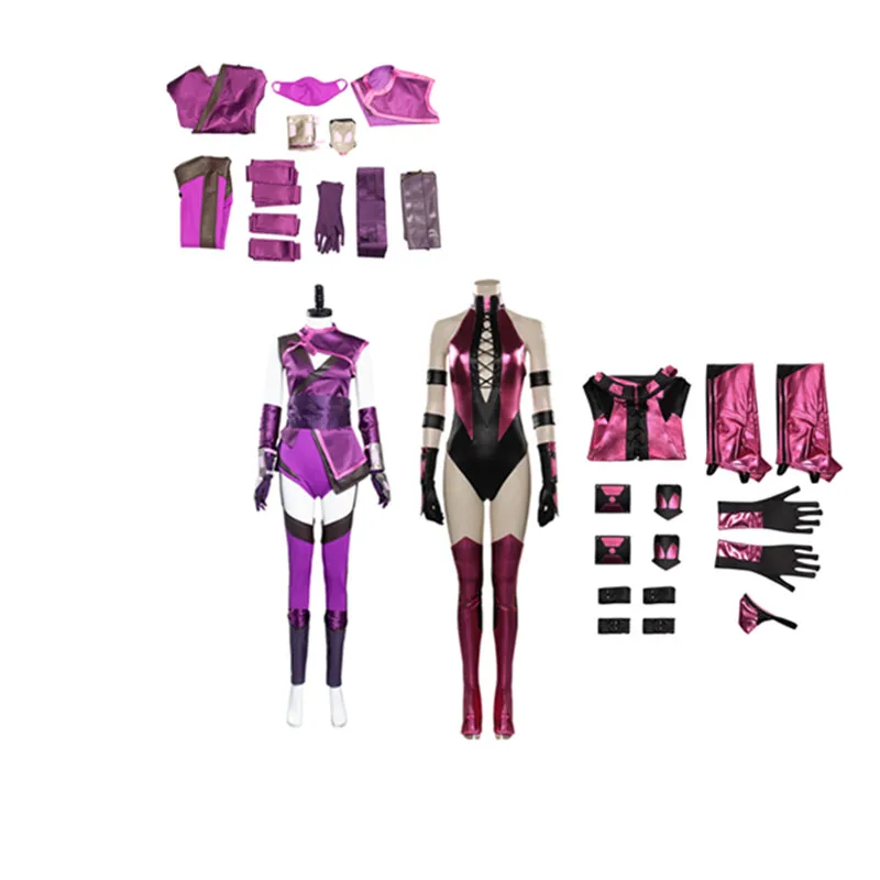 Mileena Cosplay Jumpsuit Swimsuit Anime Game Mortal Cos Kombat Top ...