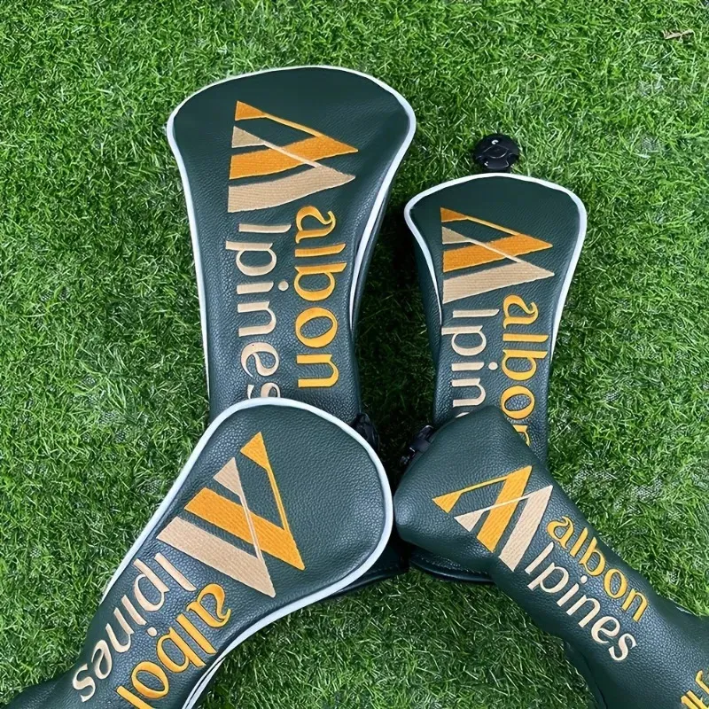 Golf Club Head Covers Set PU Fabric Hook And Loop Closure For Hybrid ...