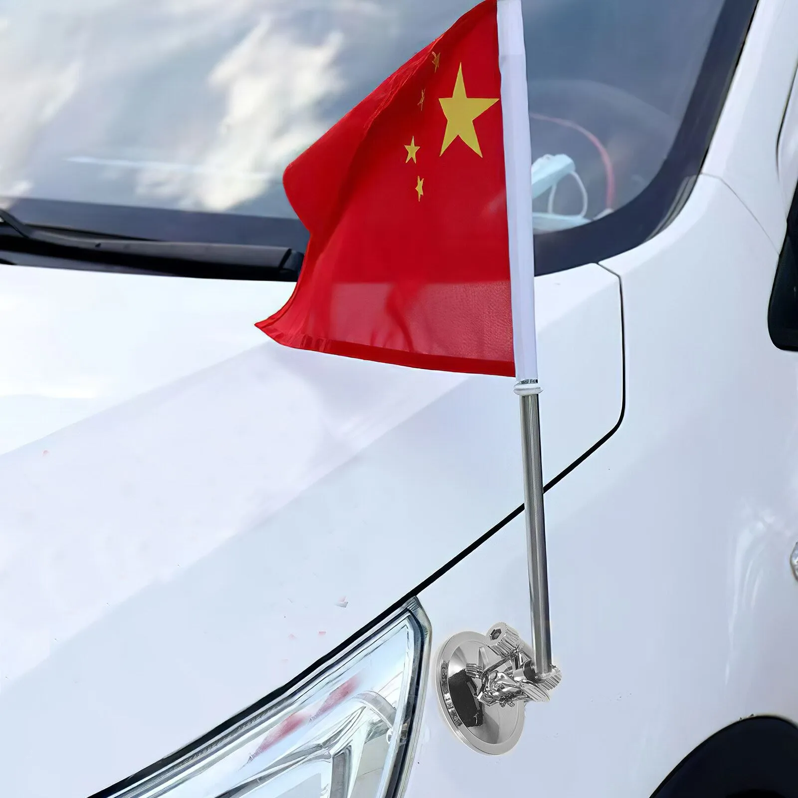 Multi Use Mini Rooftop Flagpole With Durable Steel Base Stands, Metal ...