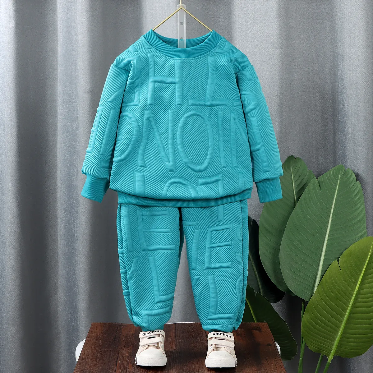 Kids' Autumn Clothing Set Cozy Cotton Blend Sweater Suit For Boys And ...