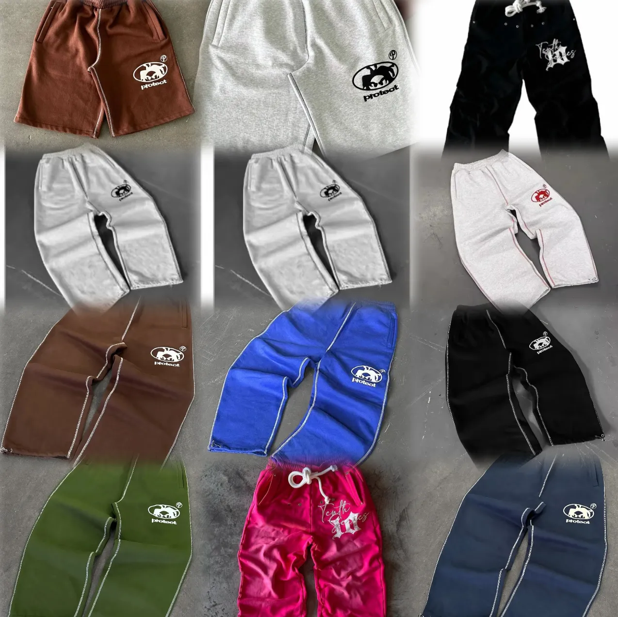 Harajuku Hip Hop Letter Embroidered short sweatpants for Men and Women ...