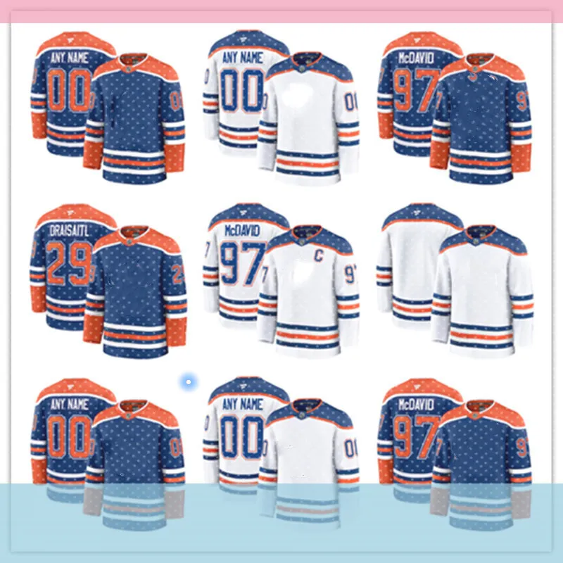 custom Edmonton Oiler Hockey Jersey Fanatics Connors McDavid Leon ...