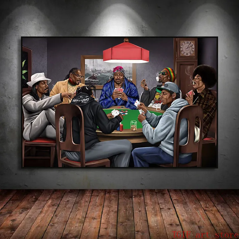 Tupac Last Supper Canvas Art: Hip Hop Legends Playing Poker Print, All ...