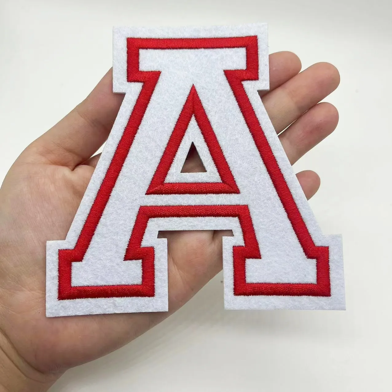 Large White Alphabet Embroidered Iron On Patches Sew On DIY Name Letter ...